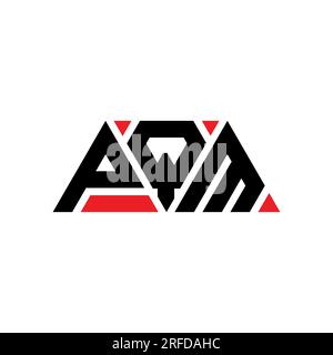 PQM triangle letter logo design with triangle shape. PQM triangle logo ...