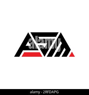 PSM triangle letter logo design with triangle shape. PSM triangle logo ...