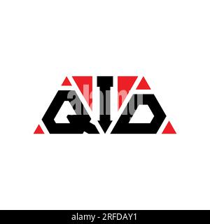 QID triangle letter logo design with triangle shape. QID triangle logo ...