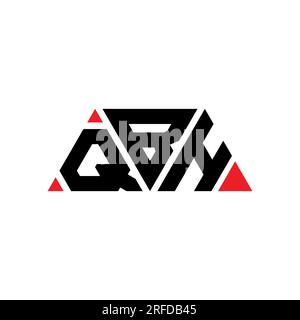 QBH triangle letter logo design with triangle shape. QBH triangle logo ...