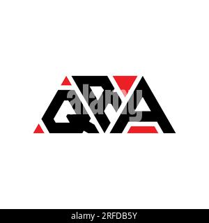 QRA triangle letter logo design with triangle shape. QRA triangle logo design monogram. QRA ...