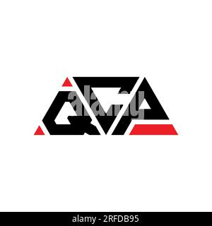 QCP triangle letter logo design with triangle shape. QCP triangle logo ...