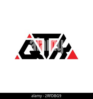 QTX triangle letter logo design with triangle shape. QTX triangle logo ...