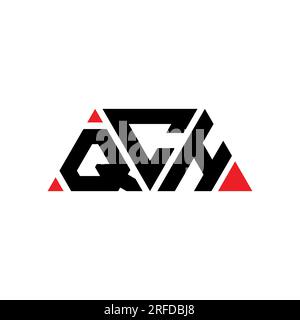 QCH triangle letter logo design with triangle shape. QCH triangle logo ...