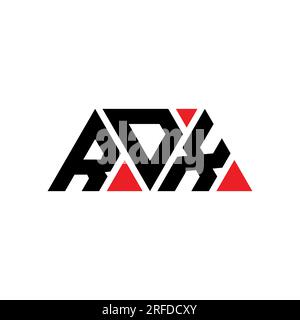 RDX triangle letter logo design with triangle shape. RDX triangle logo ...