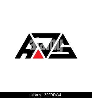 RJS triangle letter logo design with triangle shape. RJS triangle logo ...