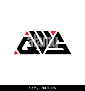 QWS triangle letter logo design with triangle shape. QWS triangle logo ...
