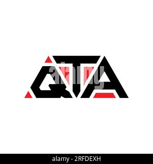 QTA triangle letter logo design with triangle shape. QTA triangle logo ...