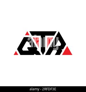QTR triangle letter logo design with triangle shape. QTR triangle logo ...