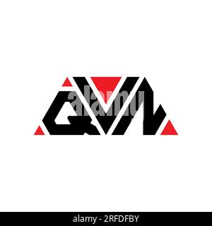 QVN triangle letter logo design with triangle shape. QVN triangle logo ...