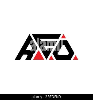 REO triangle letter logo design with triangle shape. REO triangle logo ...