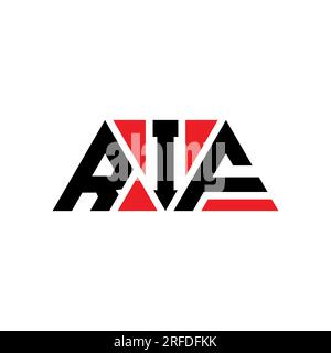 RIF triangle letter logo design with triangle shape. RIF triangle logo ...