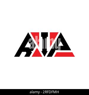 RIP triangle letter logo design with triangle shape. RIP triangle logo ...