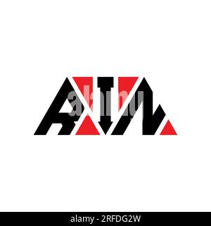 RIN triangle letter logo design with triangle shape. RIN triangle logo ...
