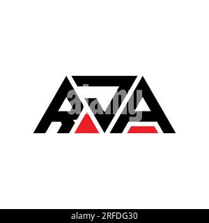RJA triangle letter logo design with triangle shape. RJA triangle logo ...