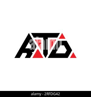 RTD triangle letter logo design with triangle shape. RTD triangle logo ...