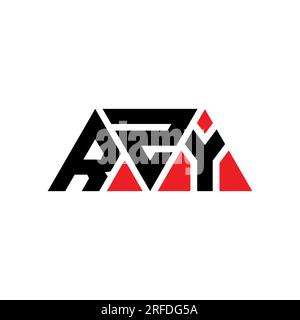RZY triangle letter logo design with triangle shape. RZY triangle logo ...