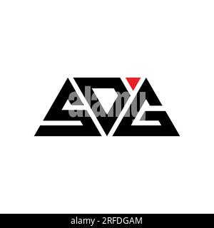 SDG triangle letter logo design with triangle shape. SDG triangle logo ...