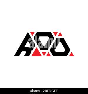 ROO triangle letter logo design with triangle shape. ROO triangle logo ...