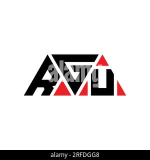 RGU triangle letter logo design with triangle shape. RGU triangle logo ...