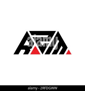 RZM triangle letter logo design with triangle shape. RZM triangle logo ...