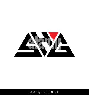 SHG triangle letter logo design with triangle shape. SHG triangle logo ...