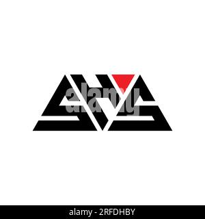 SHS triangle letter logo design with triangle shape. SHS triangle logo ...