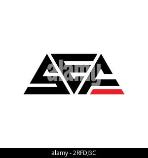 SEF triangle letter logo design with triangle shape. SEF triangle logo ...