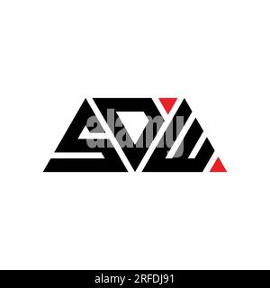 SDW triangle letter logo design with triangle shape. SDW triangle logo ...