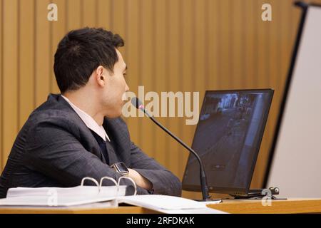 Portland, USA. 02nd Aug, 2023. John Hacker, one of the two remaining ...