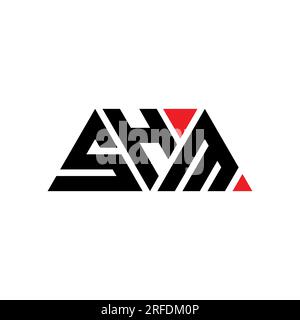 SHM triangle letter logo design with triangle shape. SHM triangle logo ...