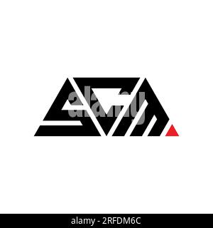 SCM letter logo design with polygon shape. SCM polygon and cube shape ...