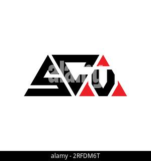 SCV triangle letter logo design with triangle shape. SCV triangle logo ...