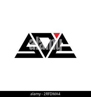 SDE triangle letter logo design with triangle shape. SDE triangle logo ...