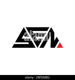 SEN triangle letter logo design with triangle shape. SEN triangle logo ...