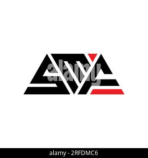 SMF triangle letter logo design with triangle shape. SMF triangle logo design monogram. SMF ...