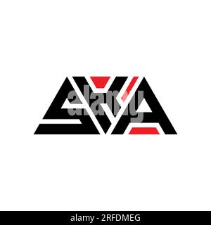 SKA triangle letter logo design with triangle shape. SKA triangle logo ...