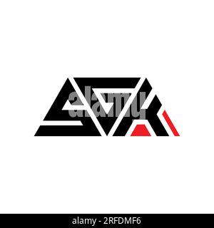 SGK triangle letter logo design with triangle shape. SGK triangle logo ...