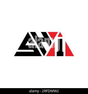 SHI triangle letter logo design with triangle shape. SHI triangle logo design monogram. SHI ...