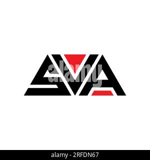 SVA triangle letter logo design with triangle shape. SVA triangle logo ...