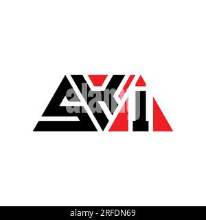 SKI triangle letter logo design with triangle shape. SKI triangle logo ...