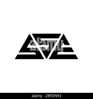 SSE triangle letter logo design with triangle shape. SSE triangle logo ...