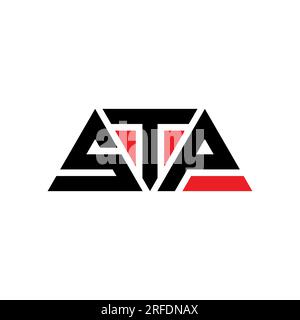 STP triangle letter logo design with triangle shape. STP triangle logo ...