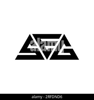 SEG triangle letter logo design with triangle shape. SEG triangle logo ...