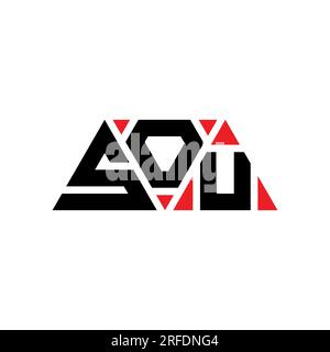 SOU triangle letter logo design with triangle shape. SOU triangle logo ...