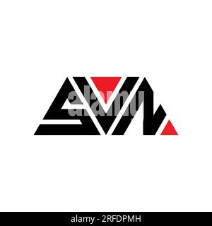SVN triangle letter logo design with triangle shape. SVN triangle logo ...