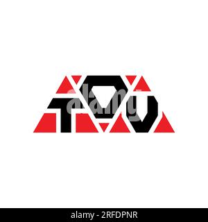 TOV triangle letter logo design with triangle shape. TOV triangle logo ...