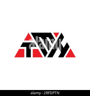 TMH triangle letter logo design with triangle shape. TMH triangle logo ...
