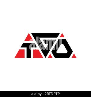TGO triangle letter logo design with triangle shape. TGO triangle logo ...