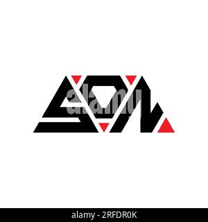 SON triangle letter logo design with triangle shape. SON triangle logo ...